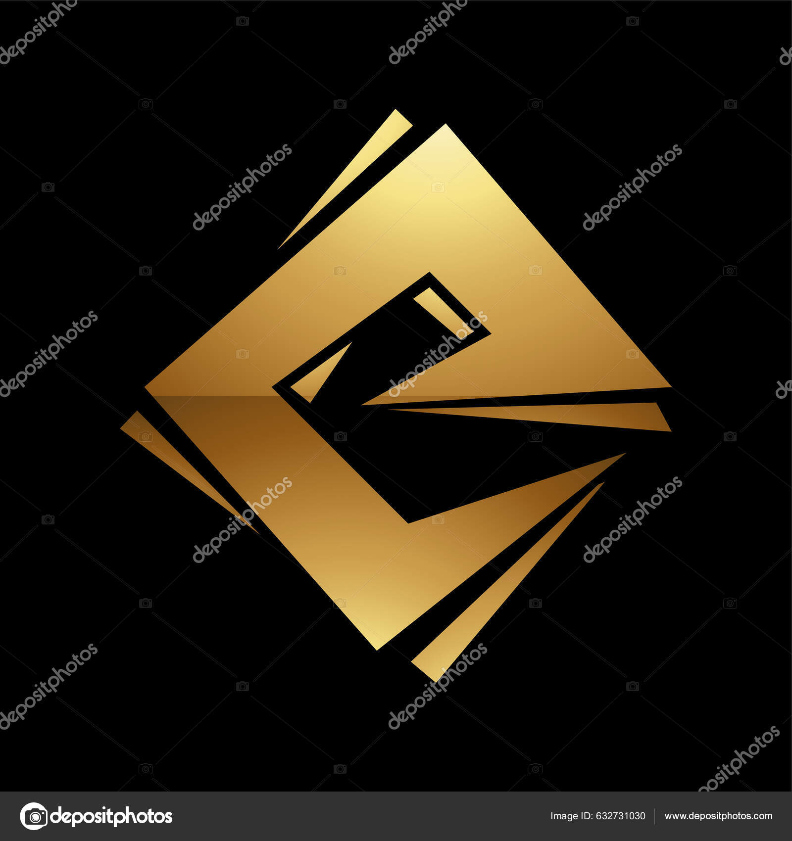 Golden Letter Symbol Black Background Icon Stock Photo by ©cidepix ...