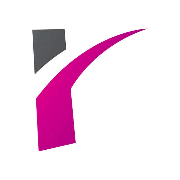 Magenta Black Spiky Shaped Letter Icon White Background Stock Vector by ...