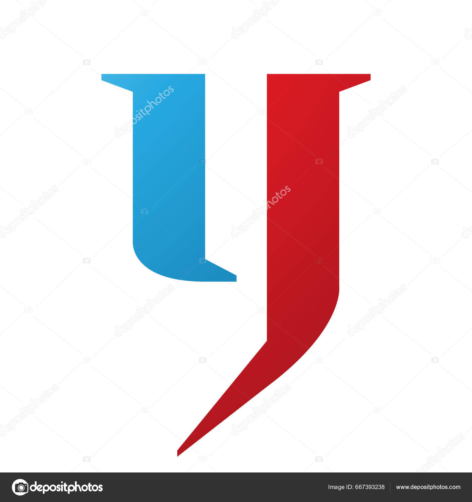 Letra Minúscula Roja Azul Icono Sobre Fondo Blanco Vector de stock por ...