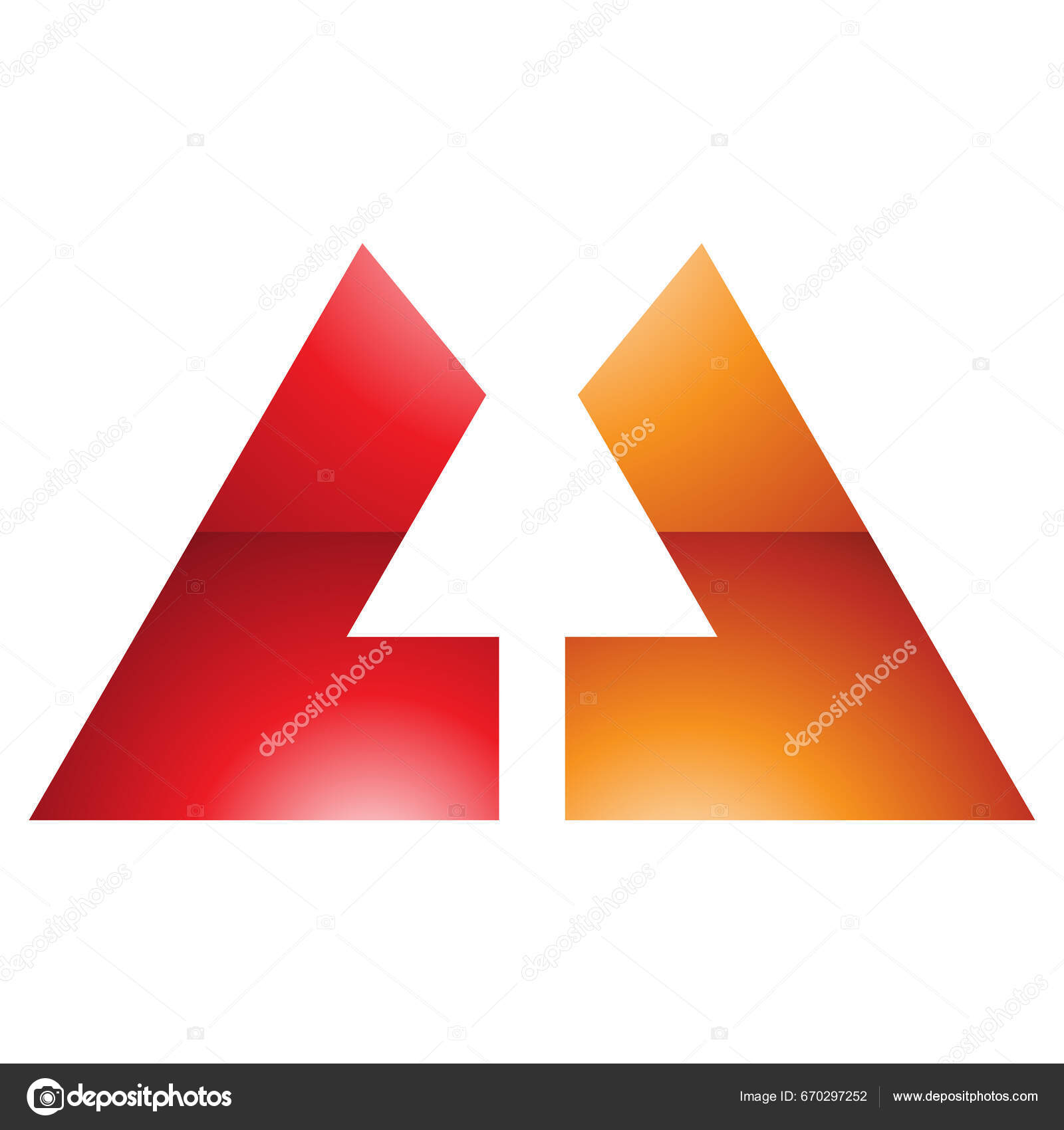 Orange Red Glossy Bold Letter Icon Straight Lines White Background Stock Vector by ©cidepix ...