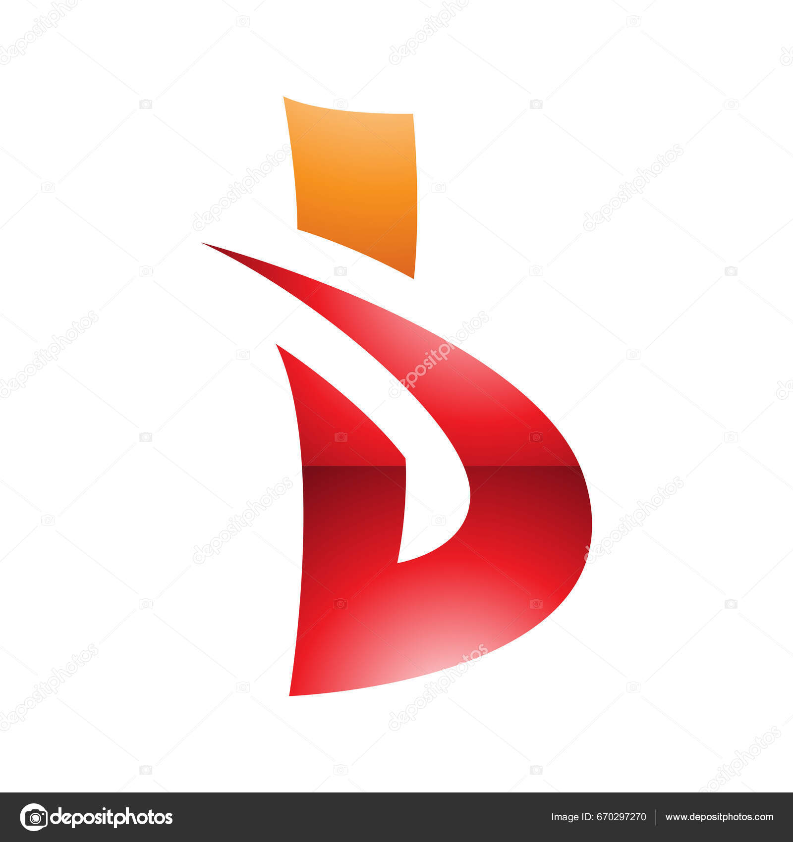 Orange Red Glossy Bold Spiky Letter Icon White Background Stock Vector by ©cidepix 670297270