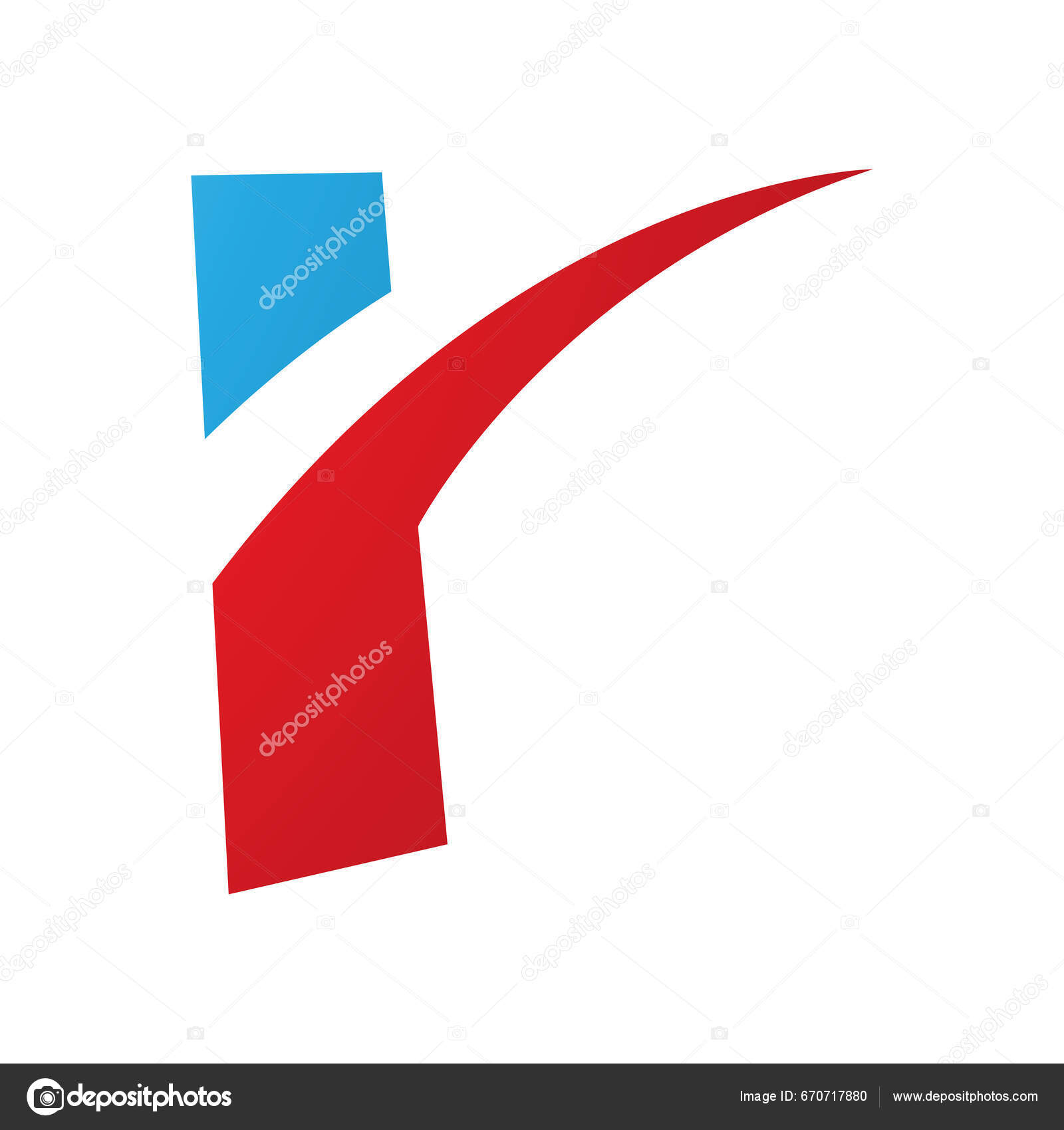 Red Blue Spiky Shaped Letter Icon White Background — Stock Photo ...