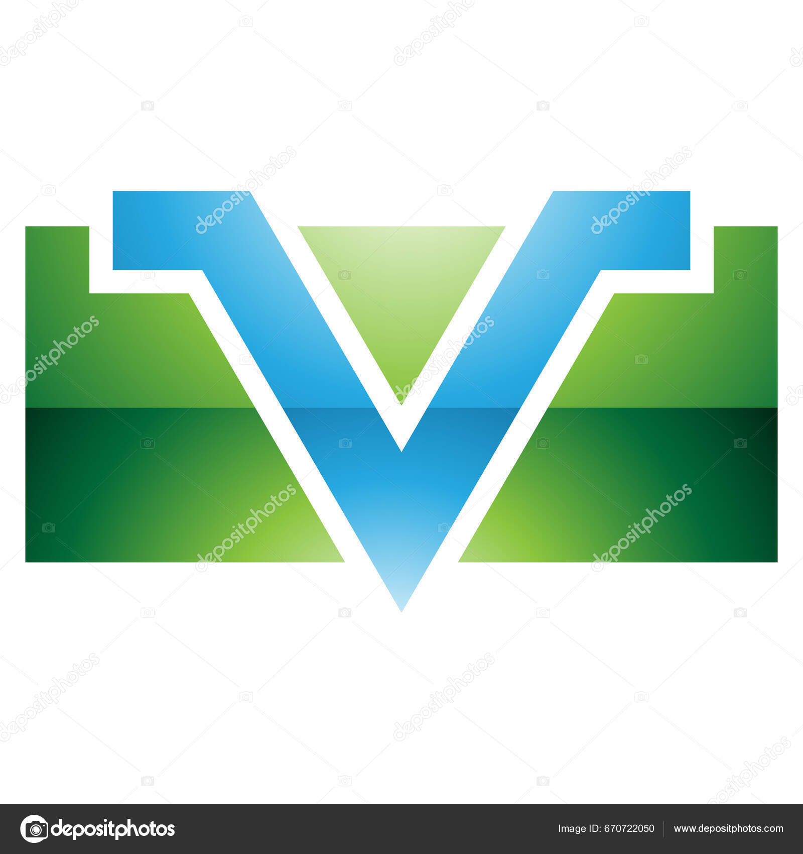 Glossy Blue Rectangle