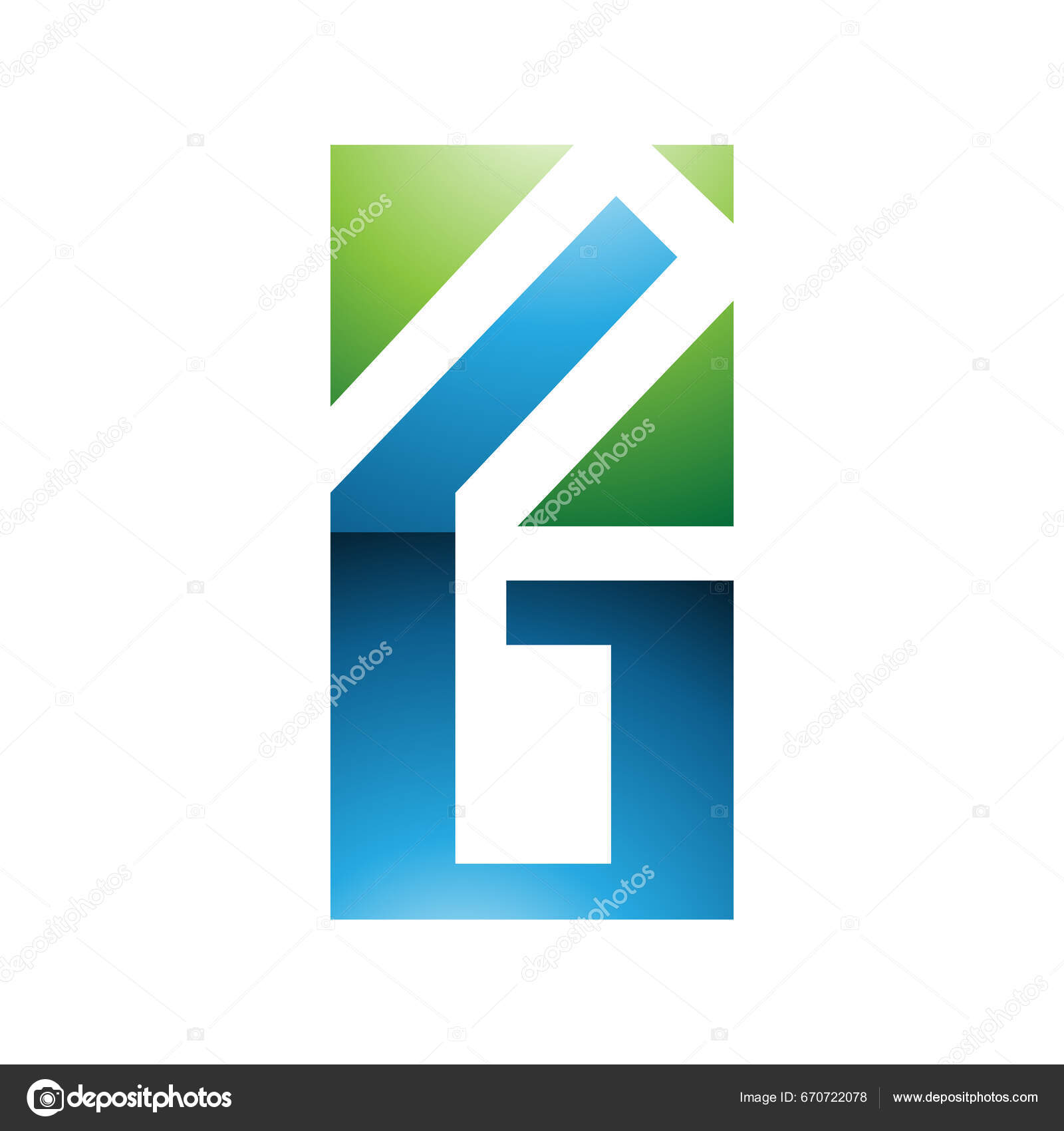 Glossy Blue Rectangle