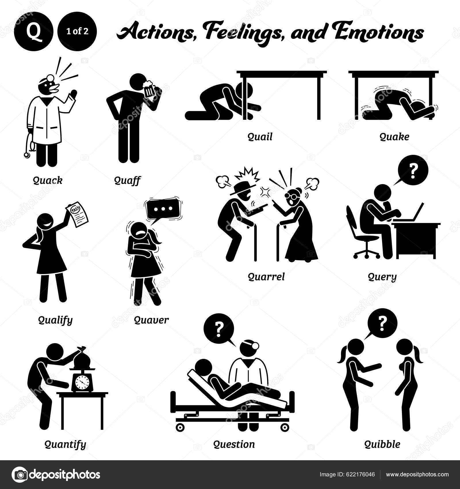 Stick Figure Human People Man Action Feelings Emotions Icons Alphabet ...