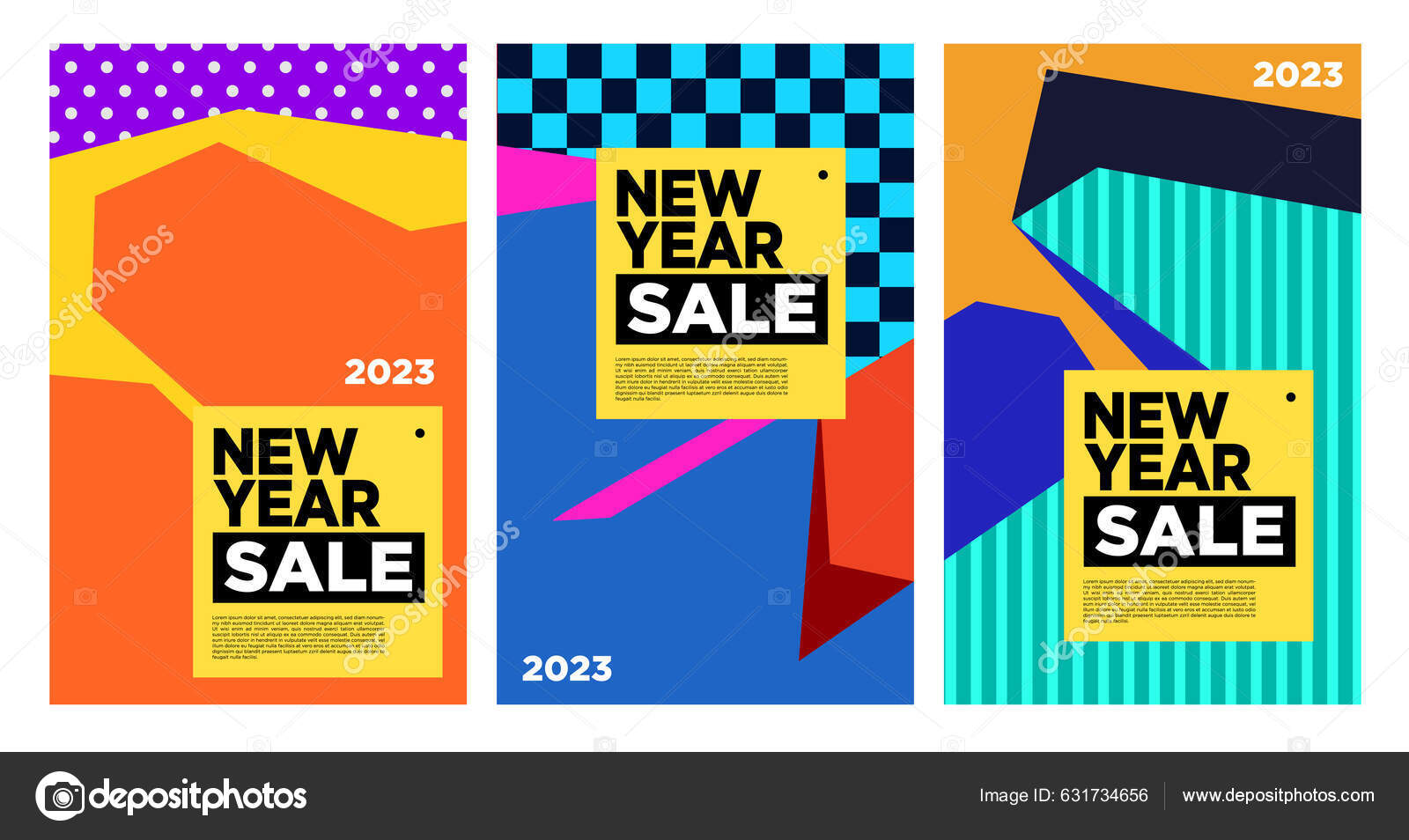 Vector New Year 2023 Sale Colorful Abstract Background Banner ...