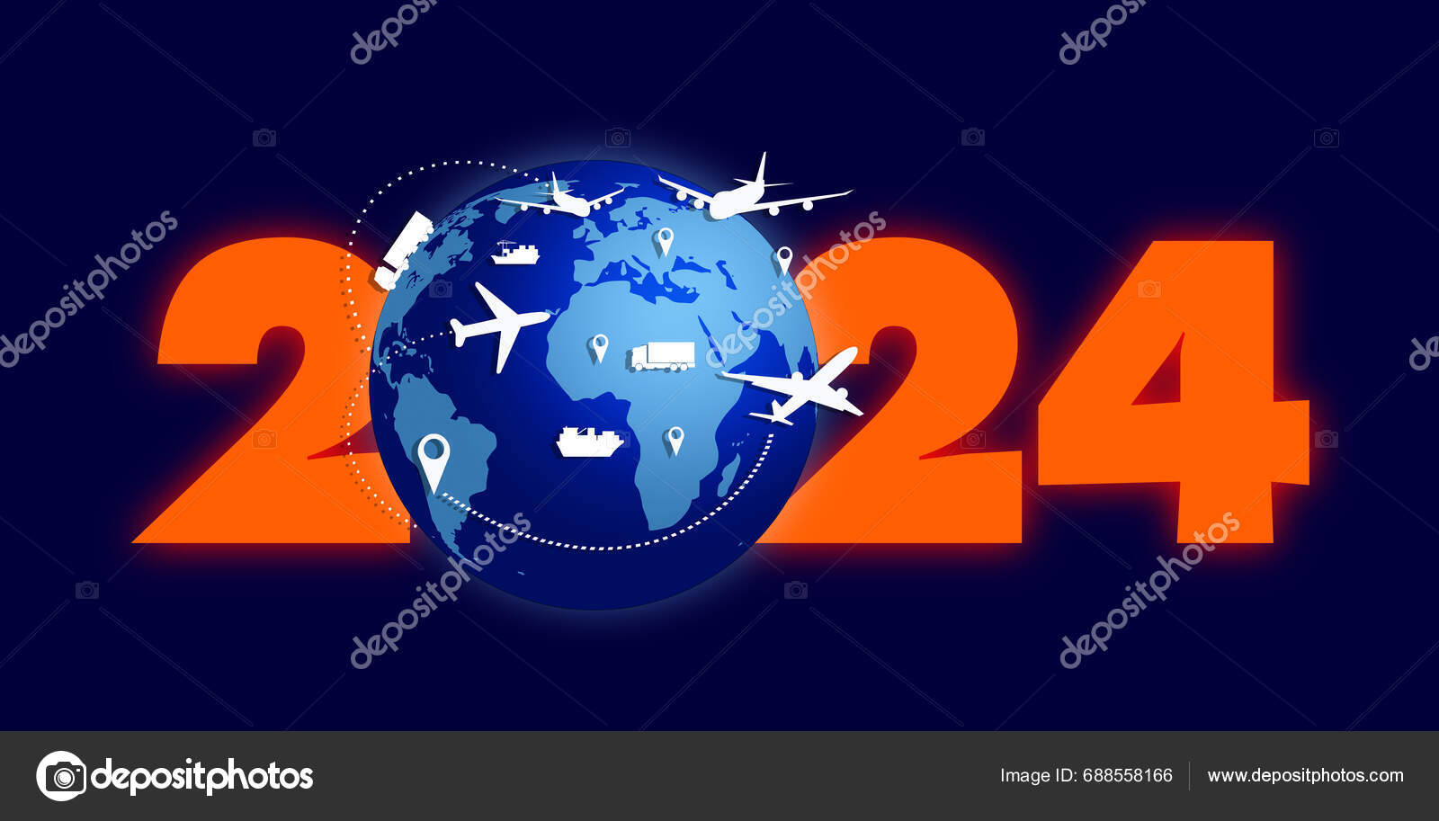 2024 Global Logistics Delivery Management System — Stock Photo © oundum ...