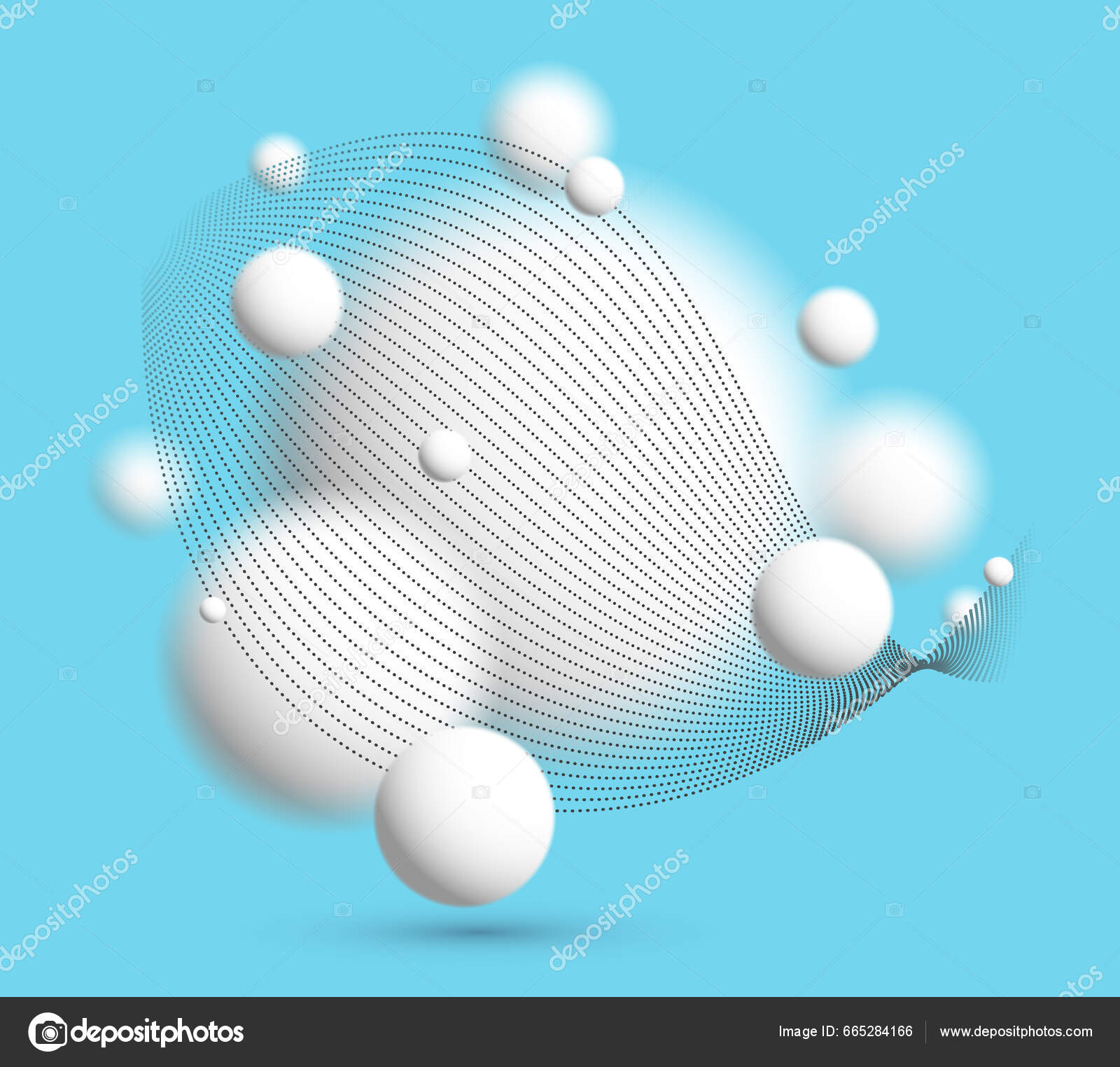 Defocused Light Levitating Spheres Particles Wave Flowing Atmospheric ...