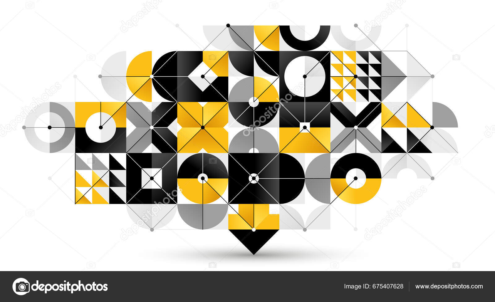 Abstract Geometric Vector Background Isolated Tech Style Engine Looks ...