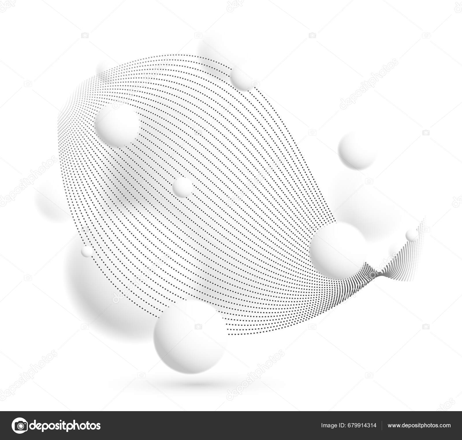 Defocused Light Levitating Spheres Particles Wave Flowing Atmospheric ...