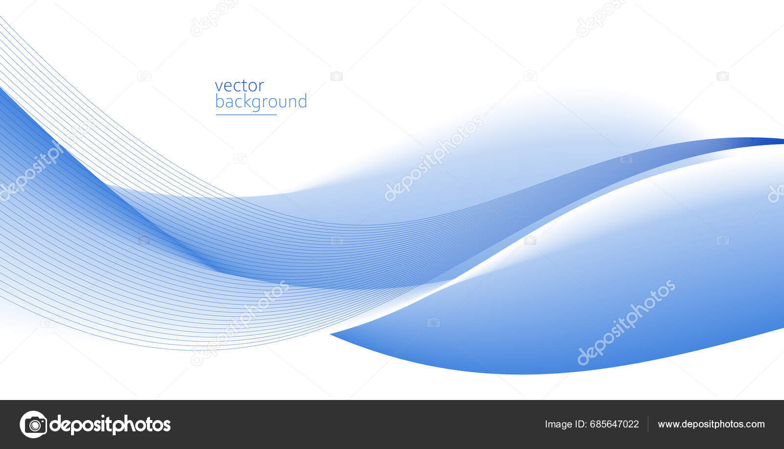Curve Shape Flow Vector Abstract Background Light Blue Gradient Dynamic Stock Vector by ...