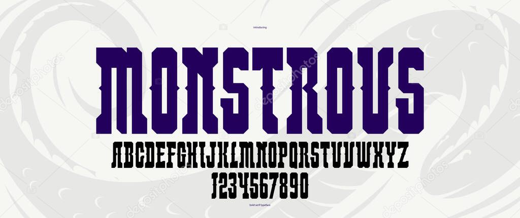 Amblem Logolar Için Ortaçağ Güçlü Gotik Yazı Tipi Poster Tipi ©Ostapius ...