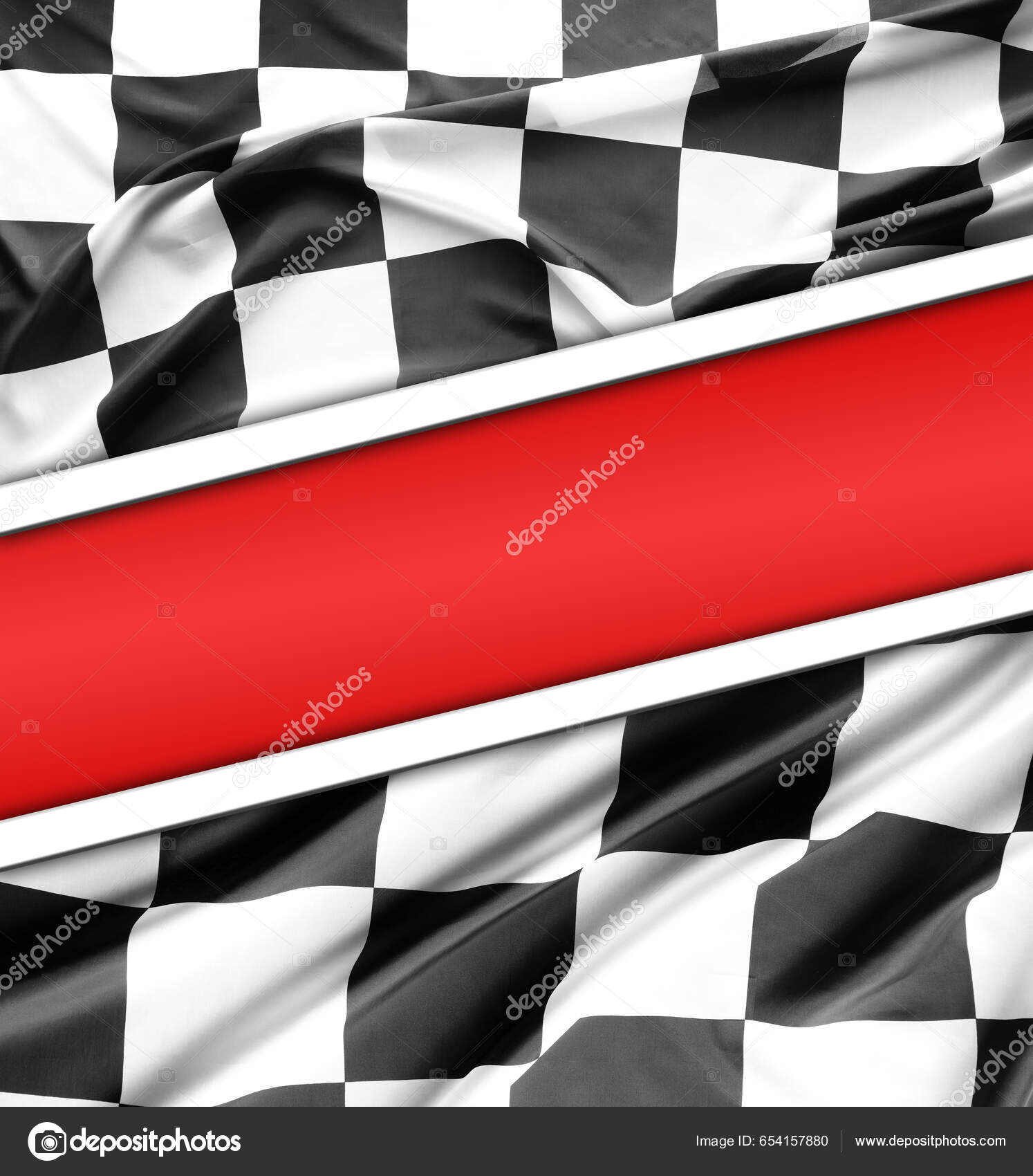 Red And White Checkered Banner