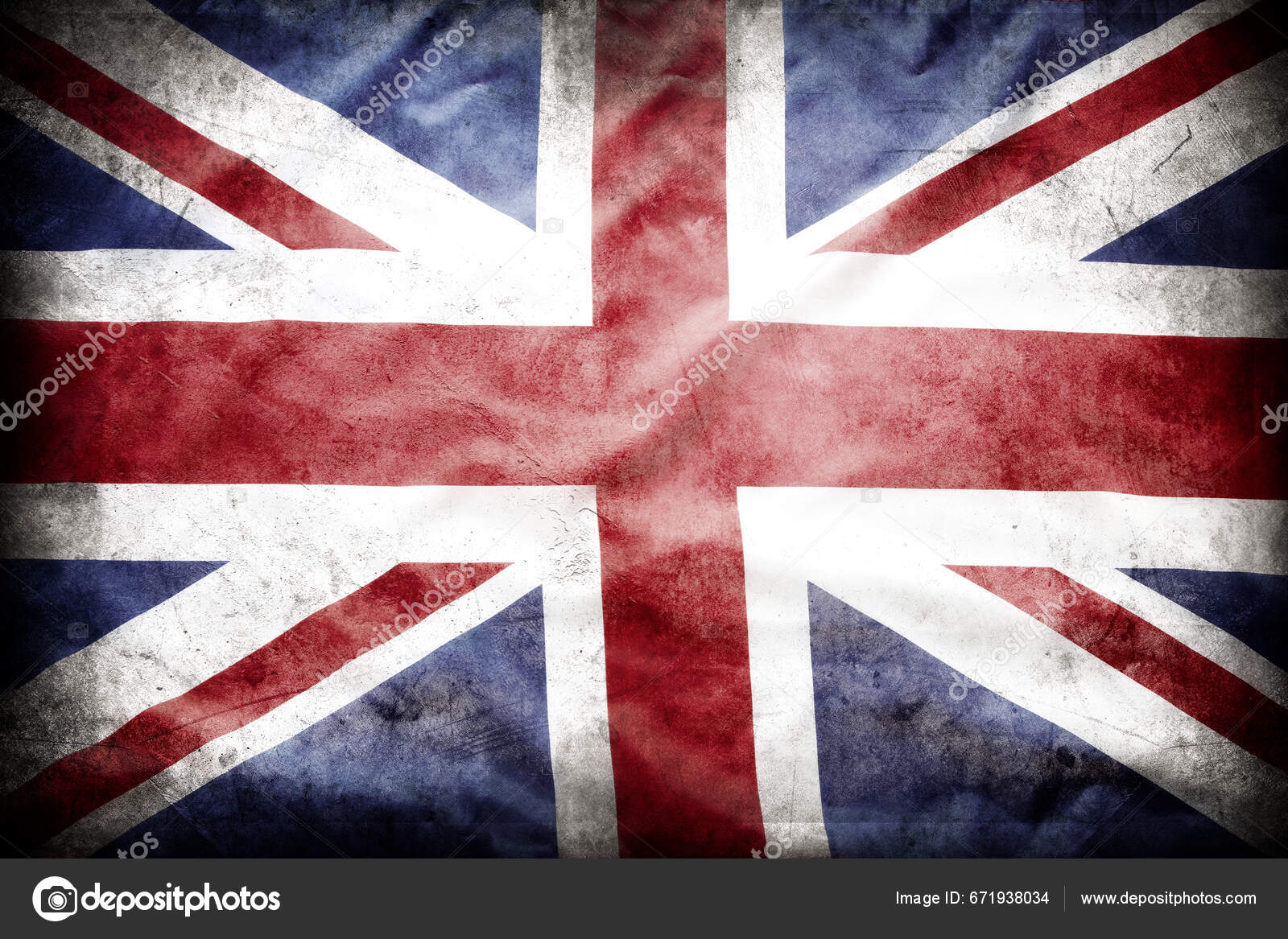 Close Grunge Union Jack Flag — Stock Photo © stillfx #671938034