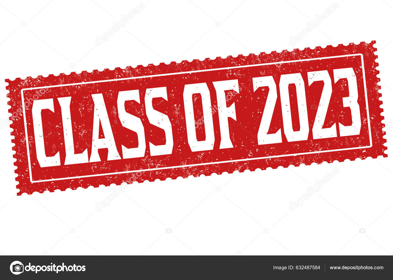 Class 2023 Red Rubber Stamp White Background Vector Illustration Stock ...