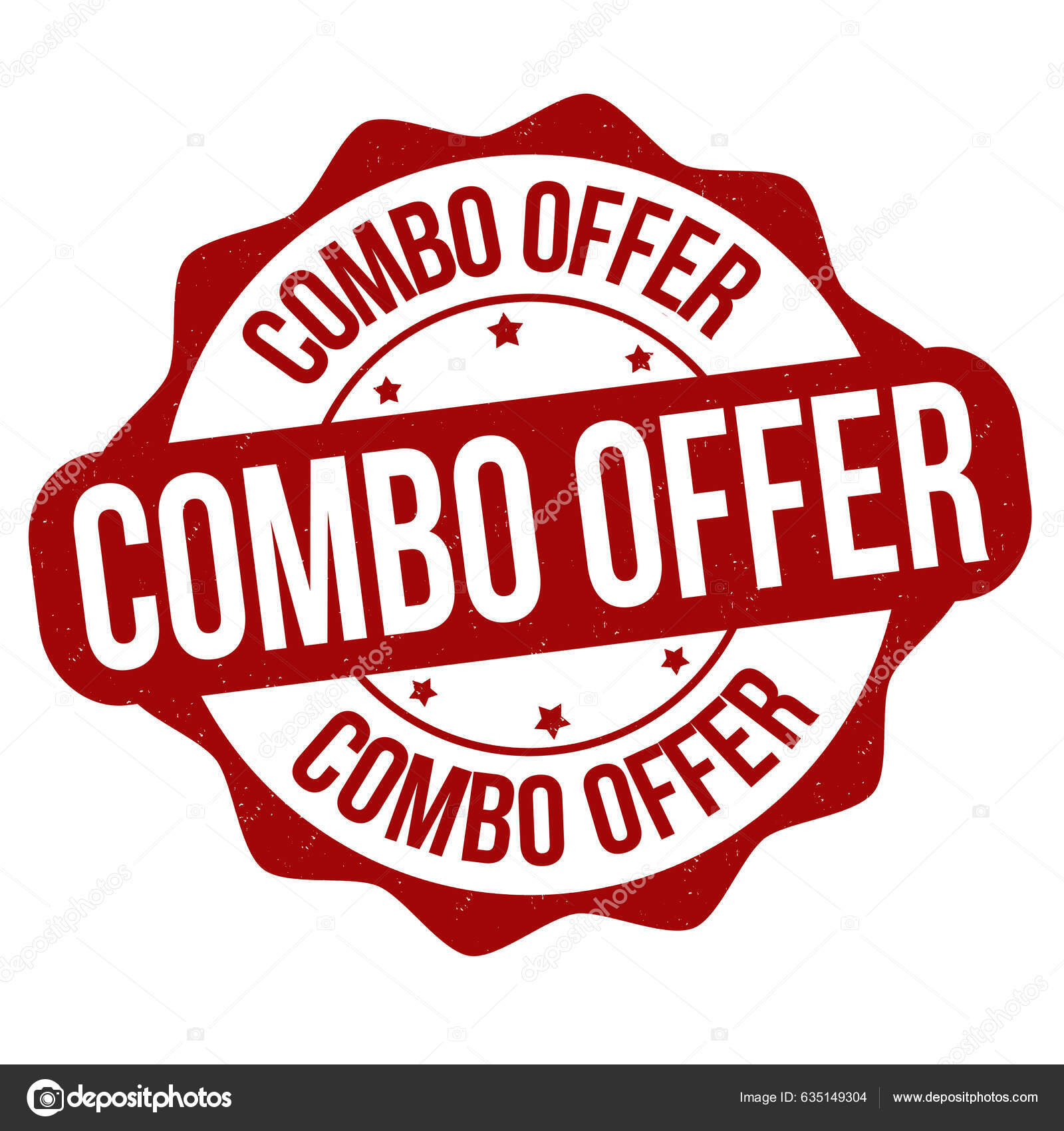 Combo Offer Label Stamp White Background Vector Illustration Stock ...