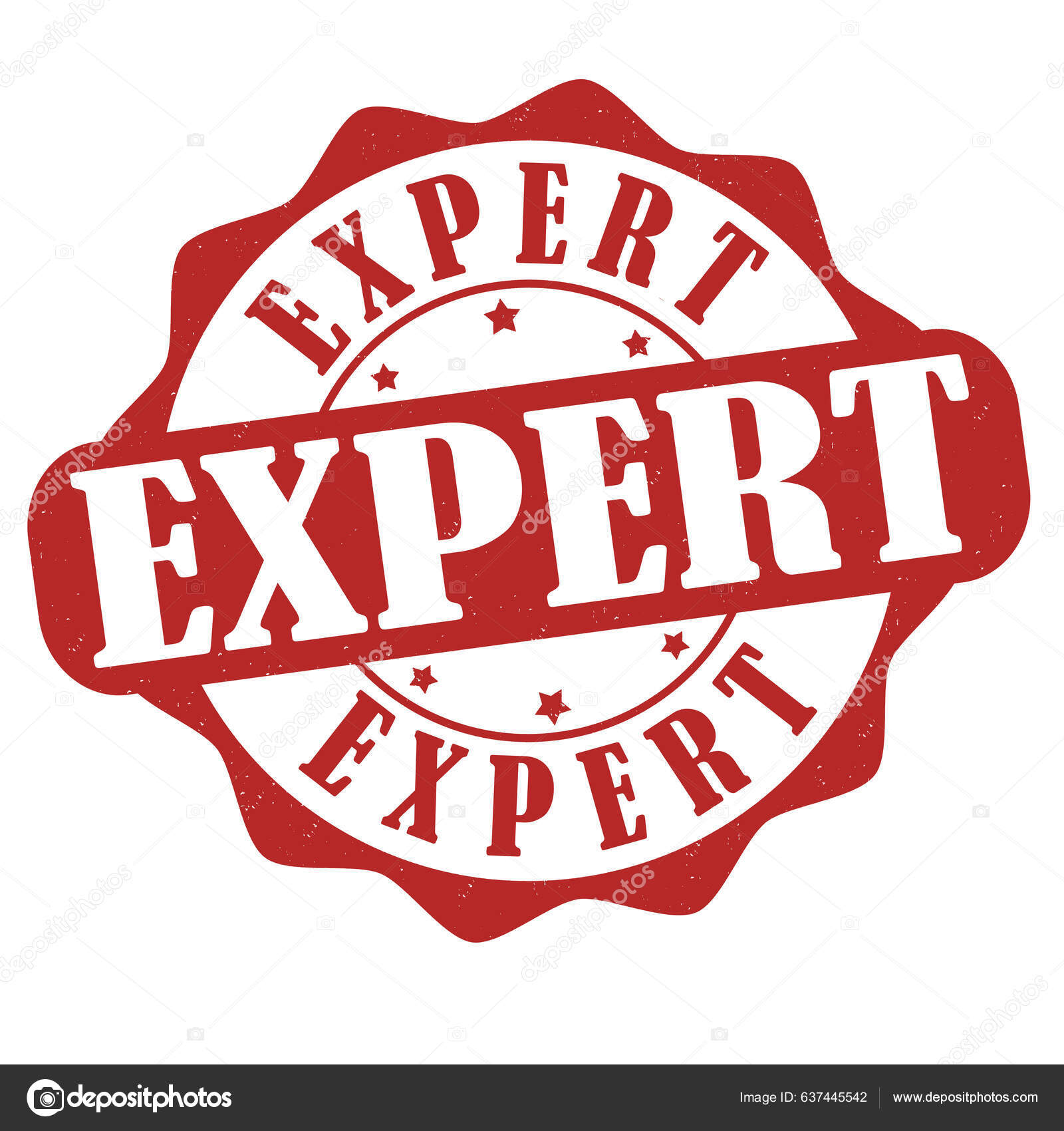 Expert Label Stamp White Background Vector Illustration Stock Vector by ...