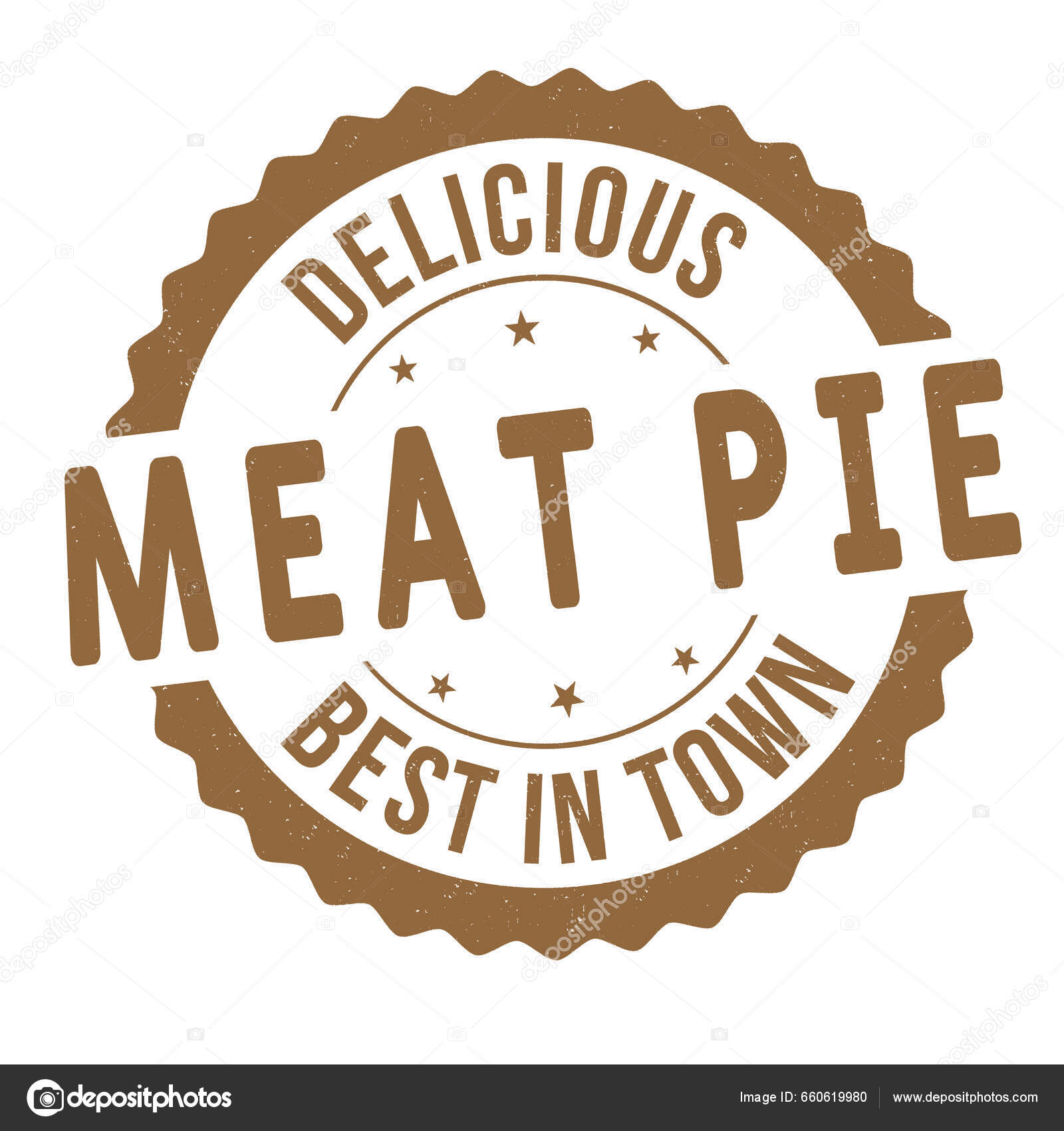 Meat Pie Grunge Rubber Stamp White Background Vector Illustration Stock ...