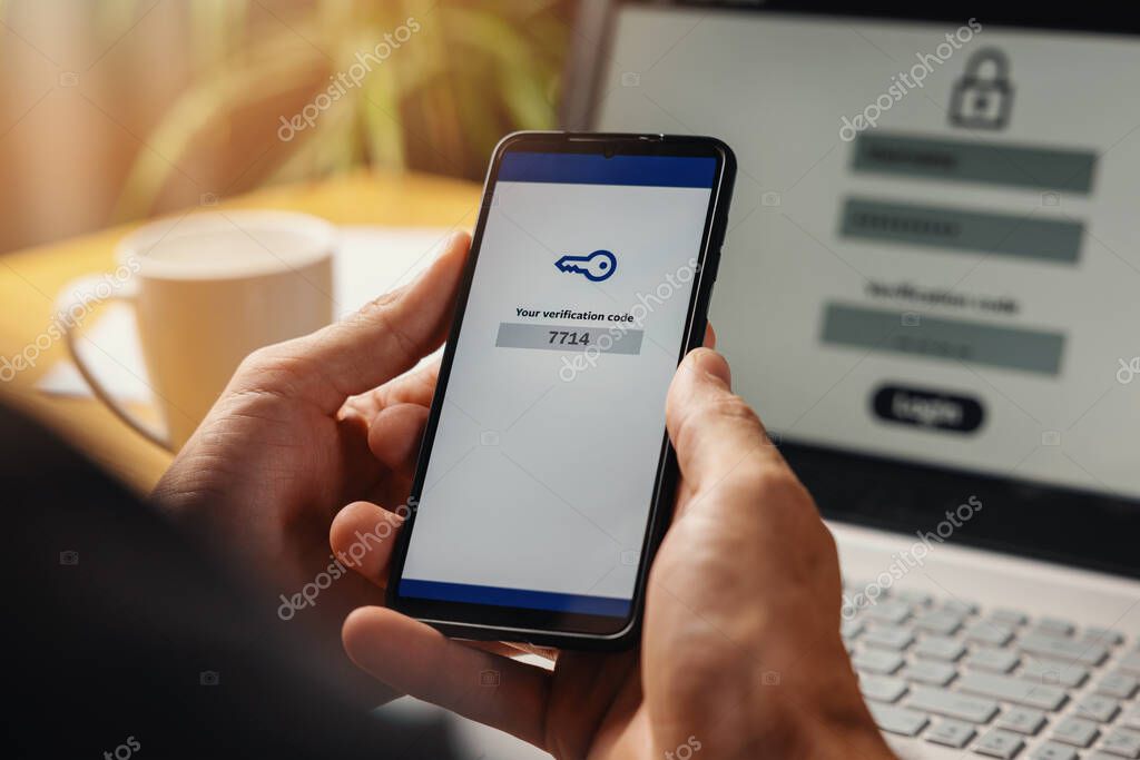 autenticación en dos pasos. código de verificación en la pantalla del ...