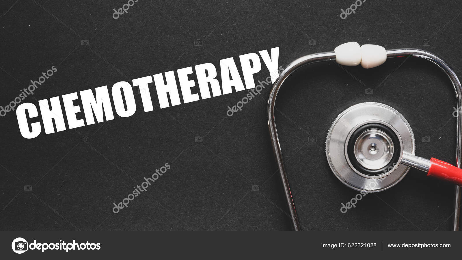 Word Chemotherapy Black Background Next Stethoscope — Stock Photo ...