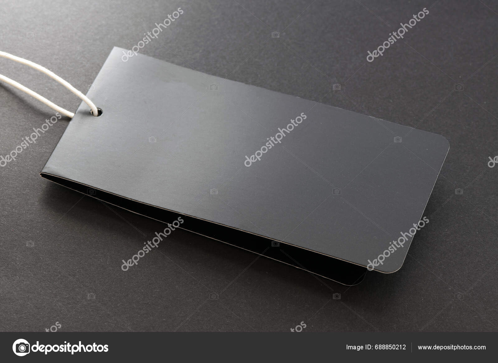 Black Blank Tag Black Background — Stock Photo © roobcio #688850212
