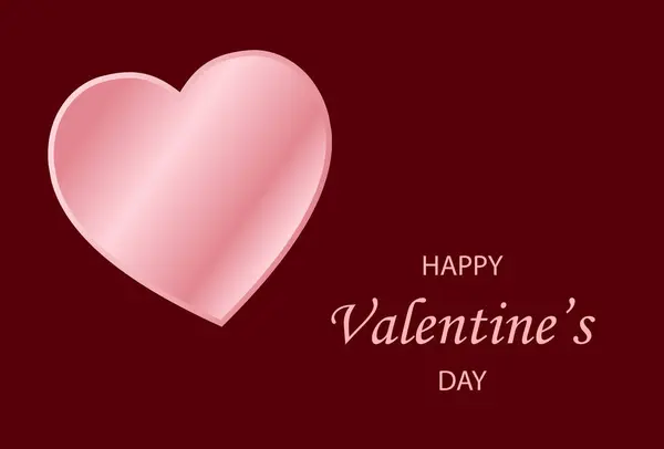 Gloden Heart Red Background Greeting Card Design Happy Valentines Day