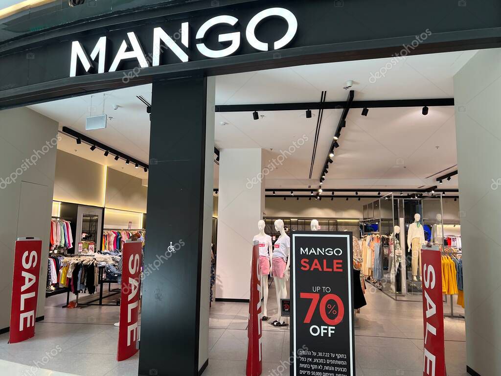 TEL AVIV, ISRAEL - JUL 21: Mango store at TLV Fashion Mall in Tel Aviv ...
