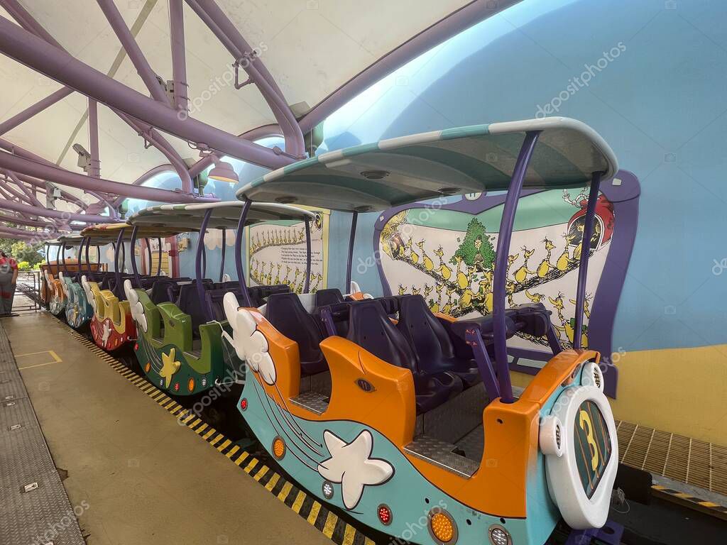 ORLANDO FL - DEC 30: The High in the Sky Seuss Trolley Train Ride at ...