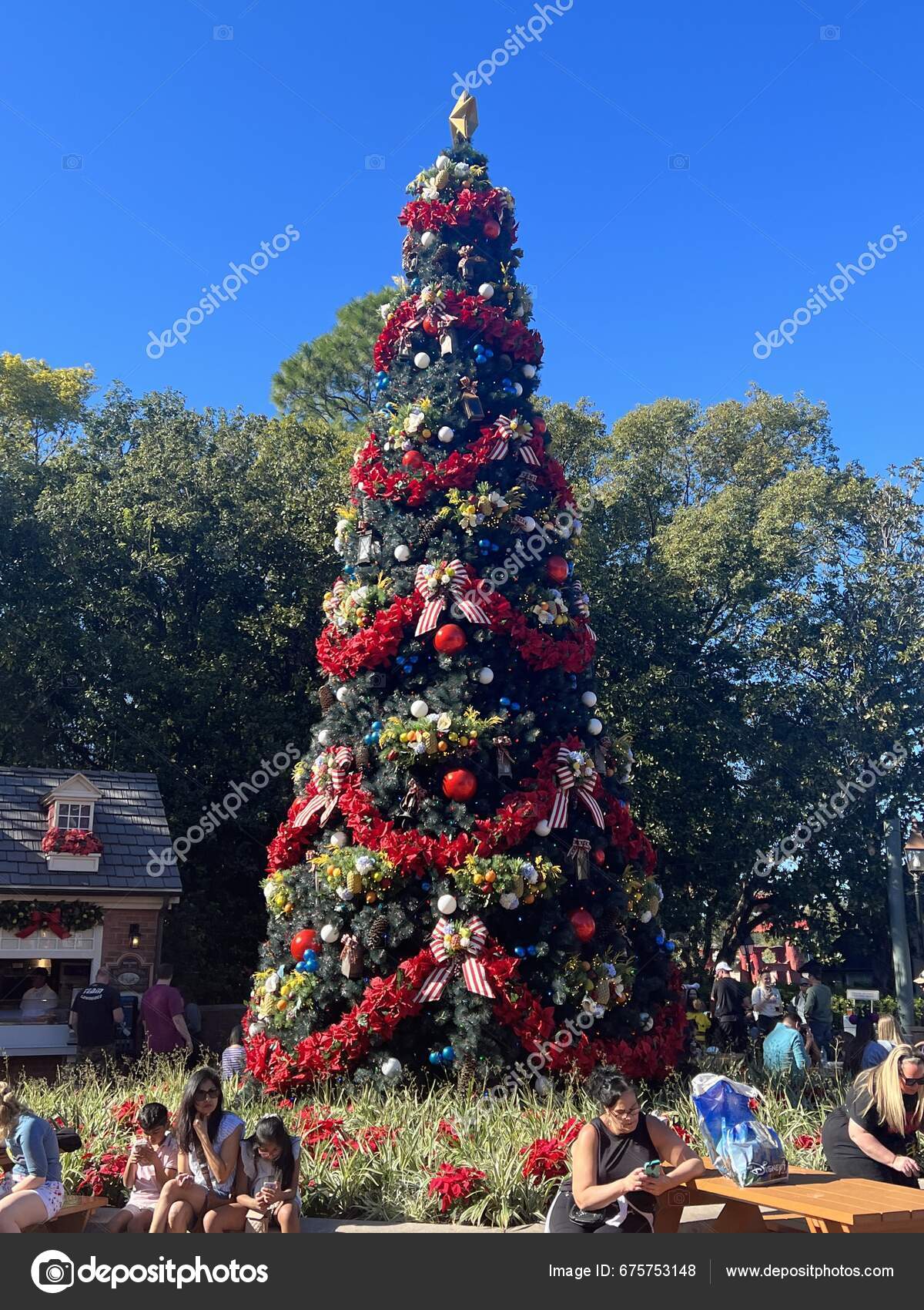 Orlando Dec Christmas Tree Epcot Theme Park Walt Disney World – Stock ...