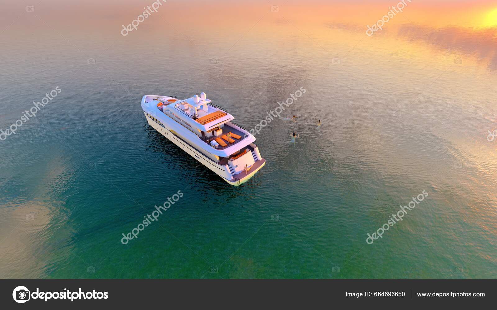 Yacht Sea Render — Stock Photo © Iurii #664696650