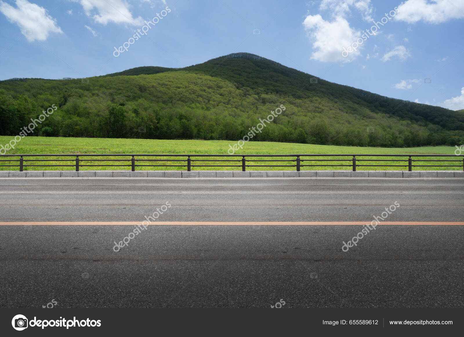 Empty Road Side View