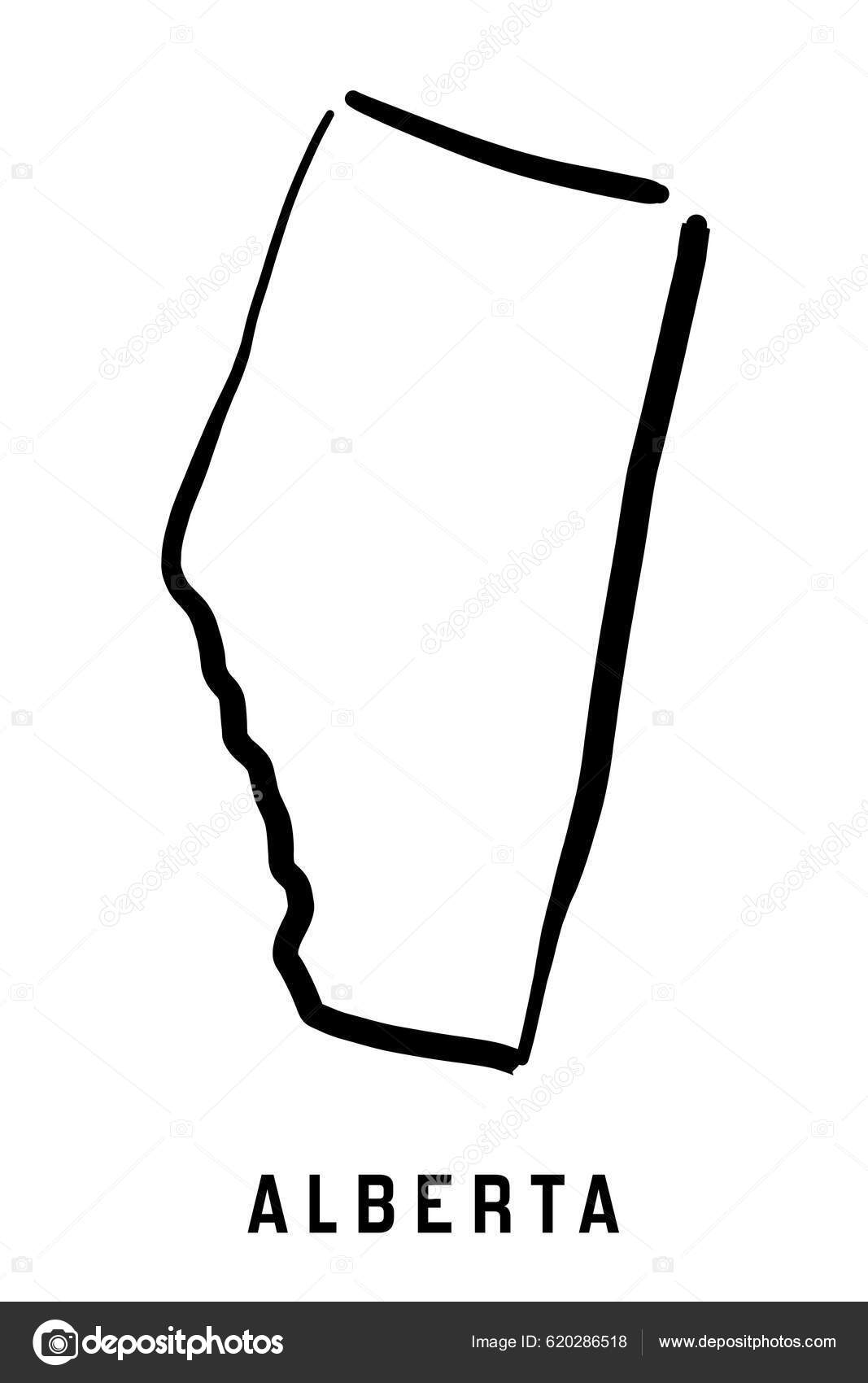 Alberta Map Outline