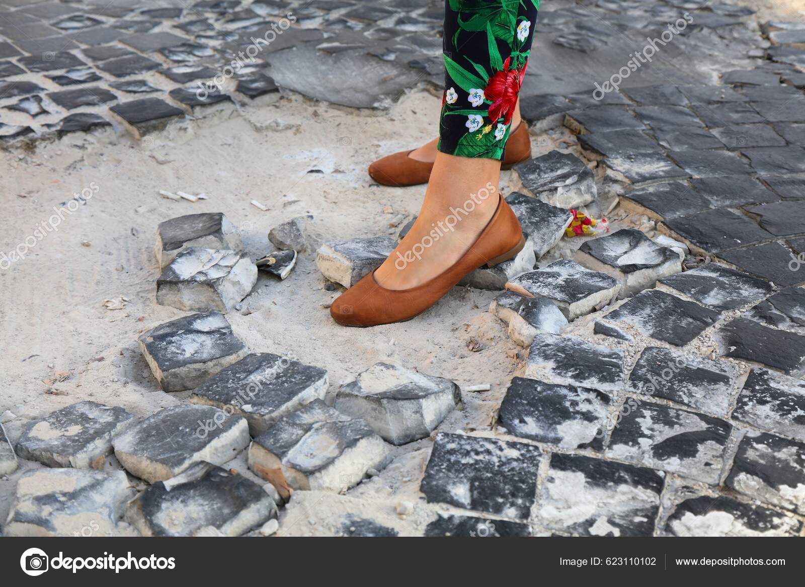 Pedestrian Safety Problem City Sidewalk Damage Dangerous Sidewalk ...