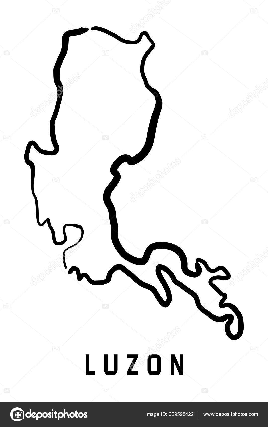 Simple Philippines Map Outline