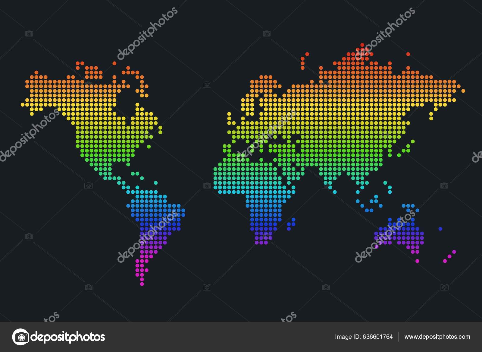 Lgbt Rainbow World Map Lgbtq Concept Vector World Map图库矢量图作者：© ...