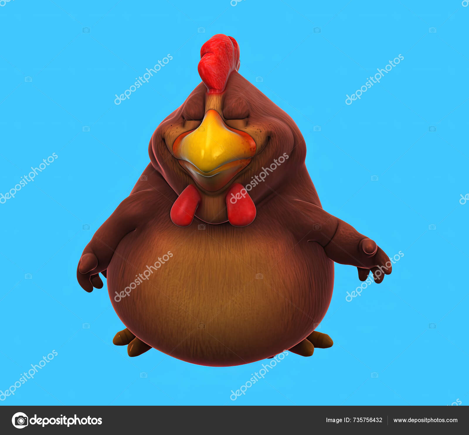 Fun Cartoon Chicken Talking — Stock Photo © julos #735756432