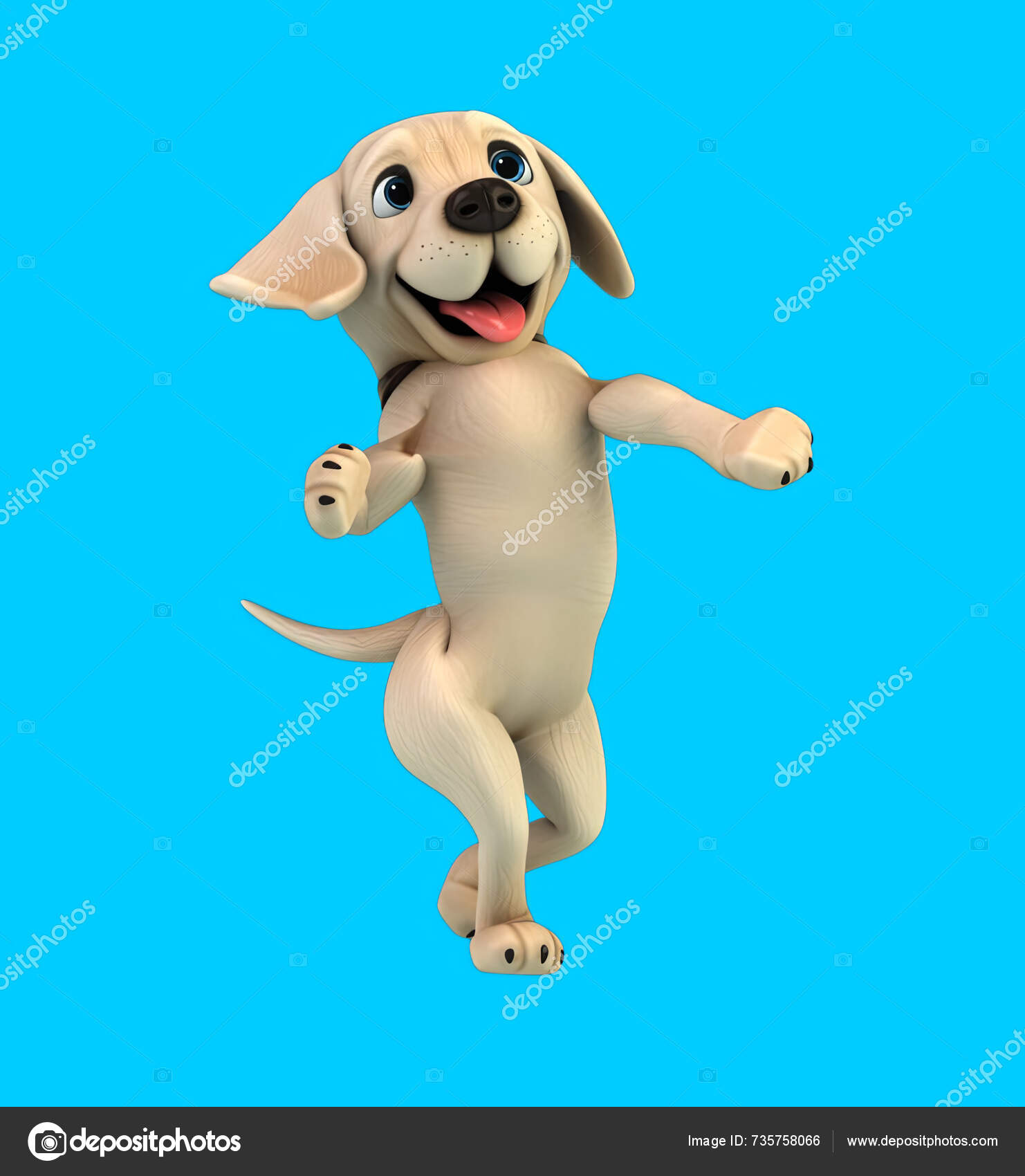 Fun Cartoon Labrador Dancing — Stock Photo © julos #735758066