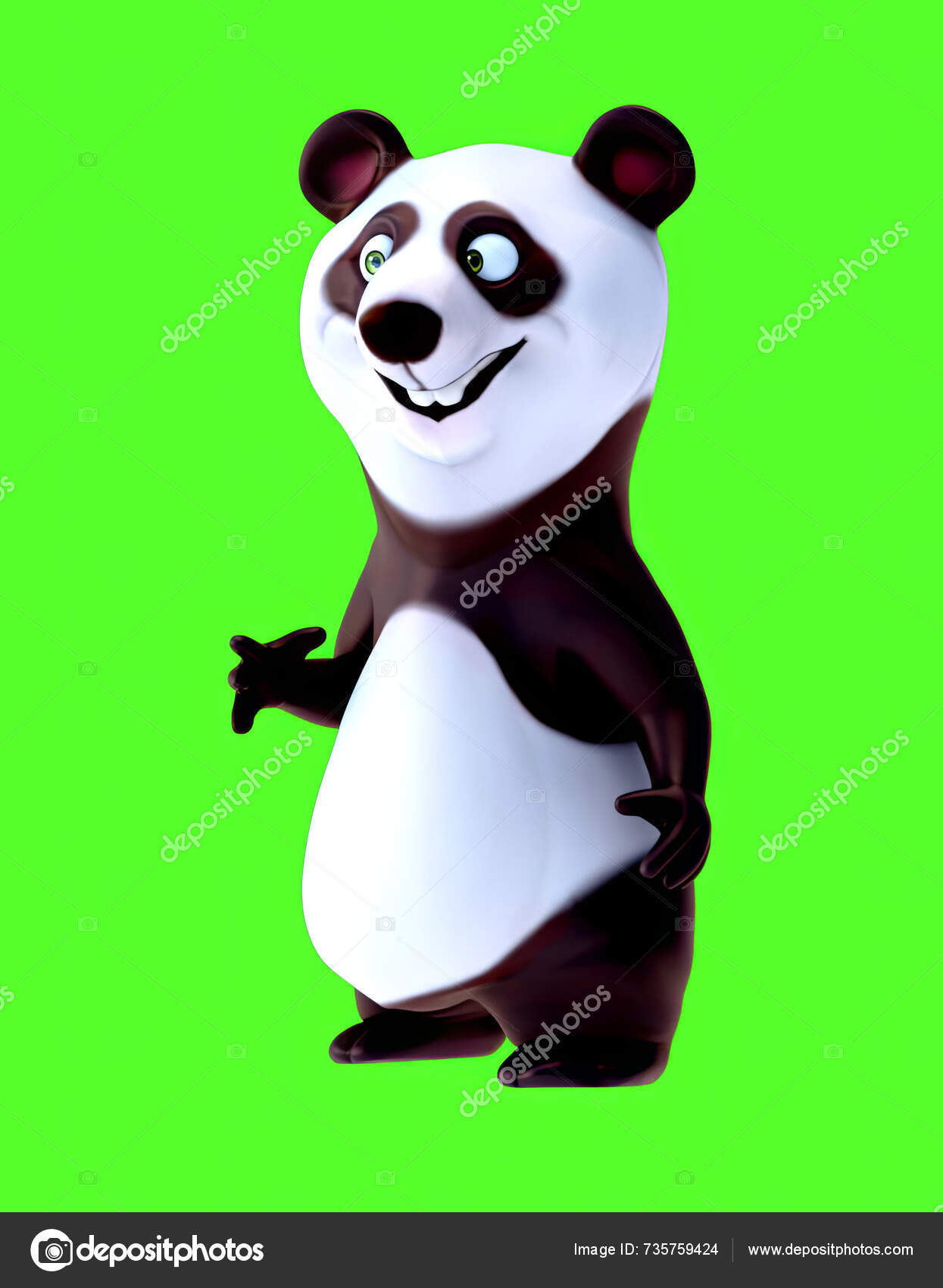 Fun Cartoon Panda Talking — Stock Photo © julos #735759424