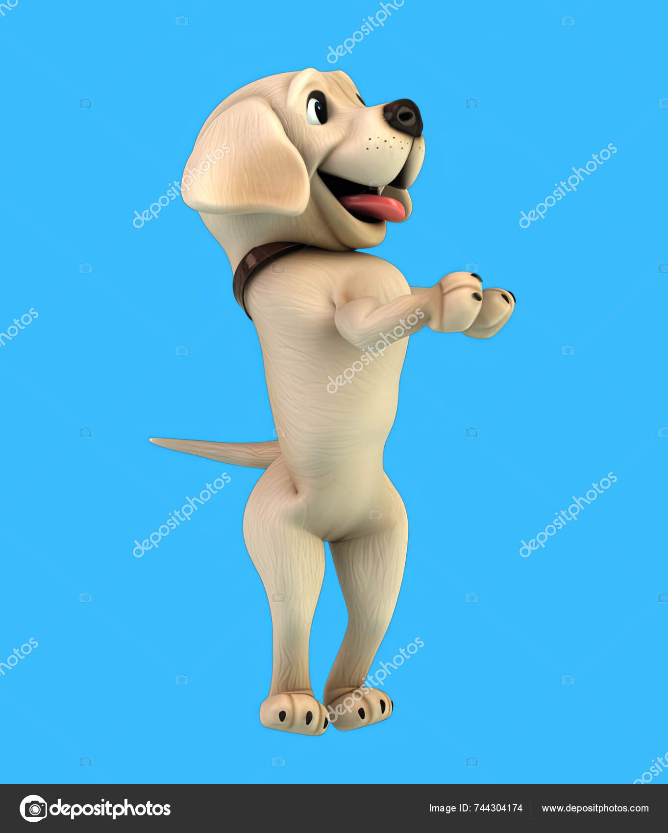 Fun Cartoon White Labrador Retriever — Stock Photo © julos #744304174