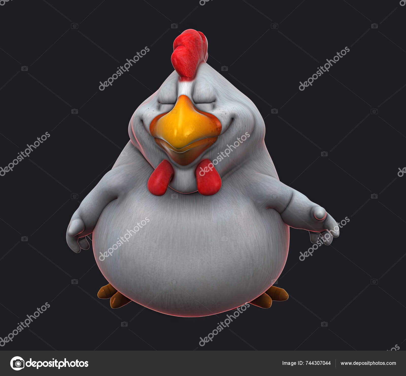 Fun Cartoon Chicken Talking — Stock Photo © julos #744307044
