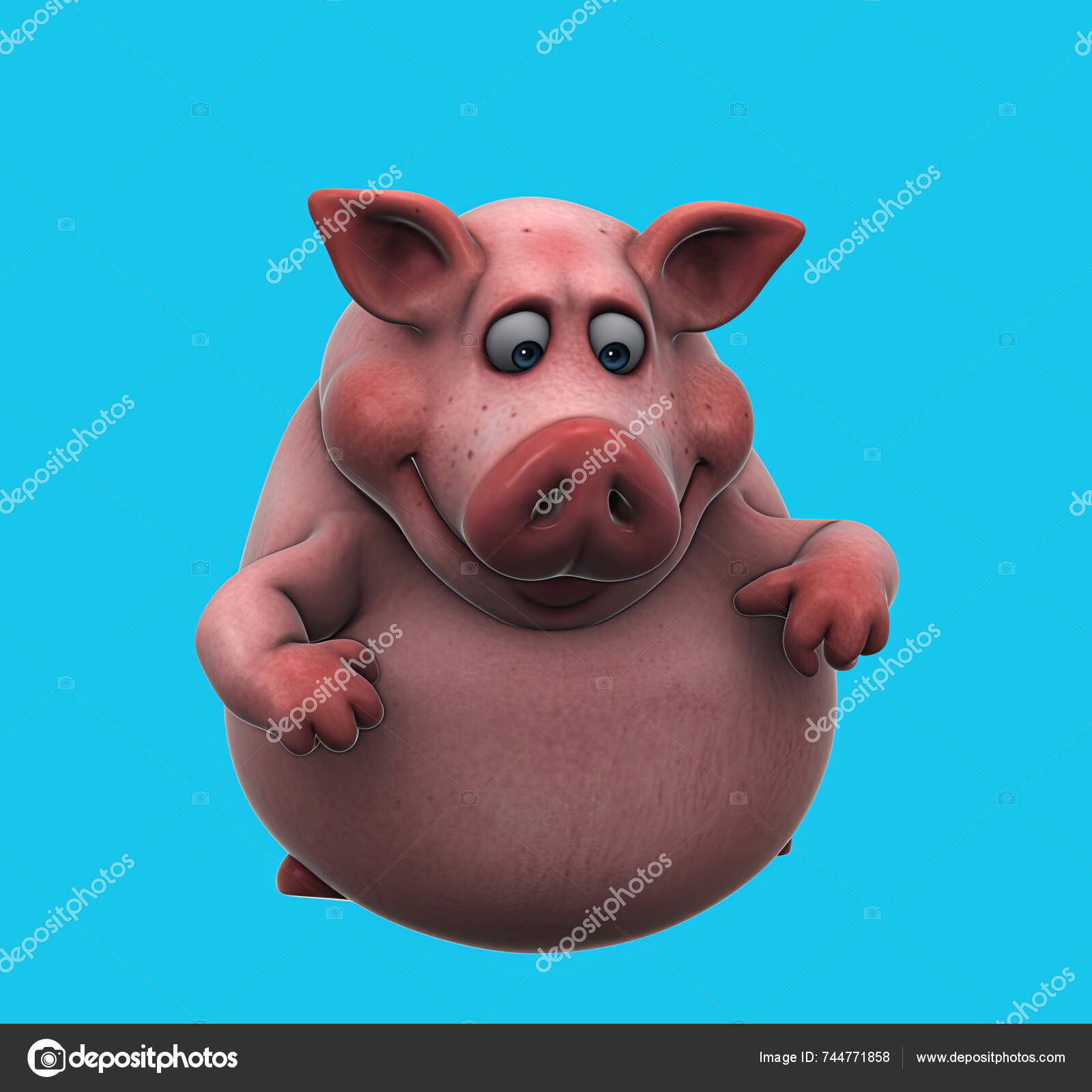 Fun Cartoon Pig Dancing — Stock Photo © julos #744771858