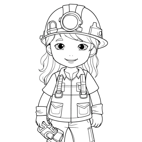 Black White Coloring Pages Kids Simple Lines Cartoon Style Happy Stock ...