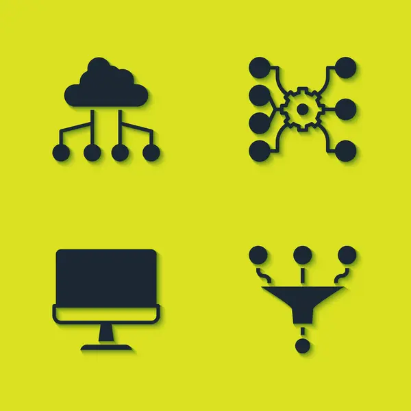 Set Neural Network Icon Vector Stock Vector by ©vectorvalera@gmail.com 688201436
