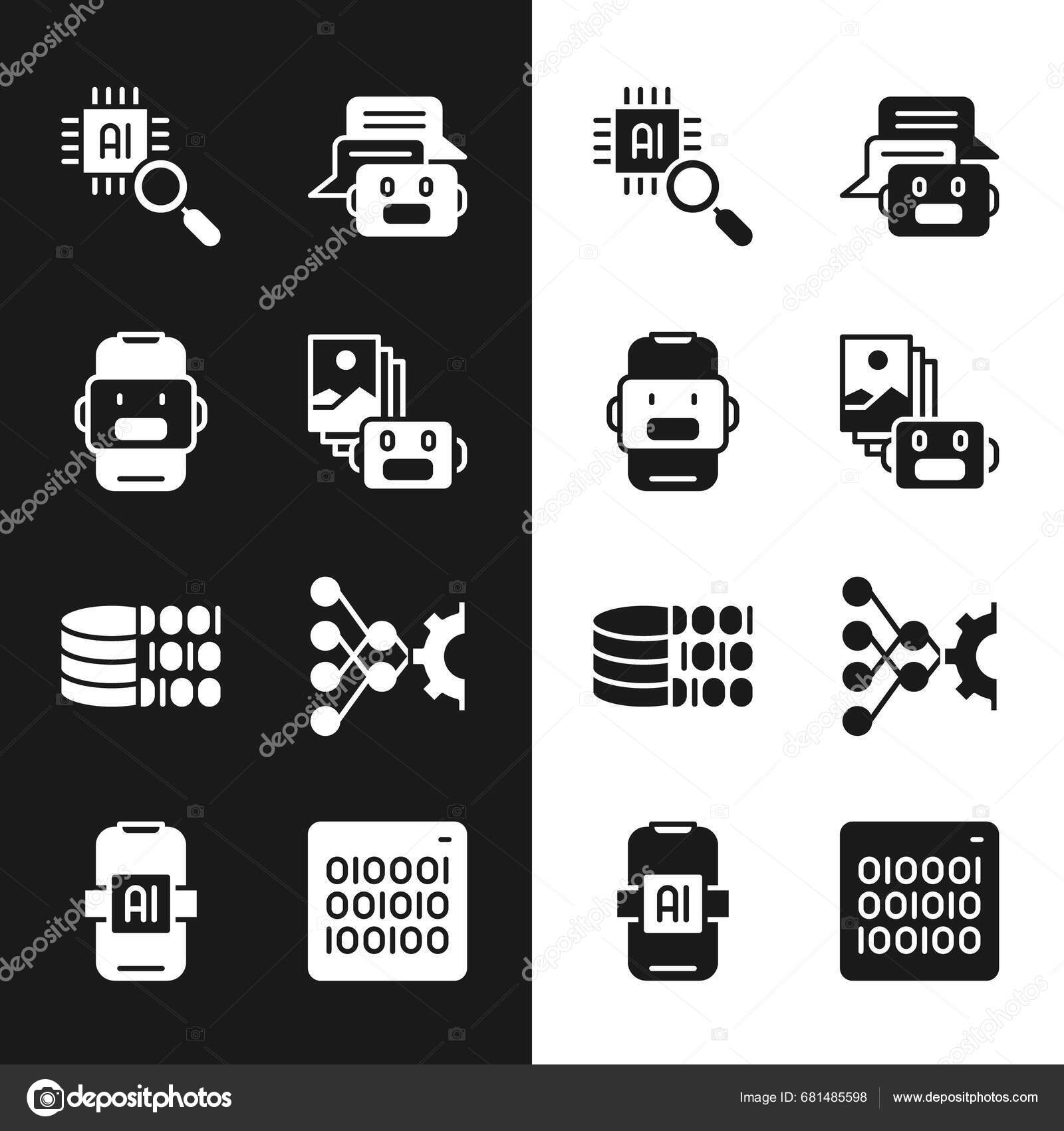Set Artificial Intelligence Robot Chat Processor Cpu Binary Code Neural ... Set Artificial Intelligence Robot Chat Processor Cpu Binary Code Neural ...