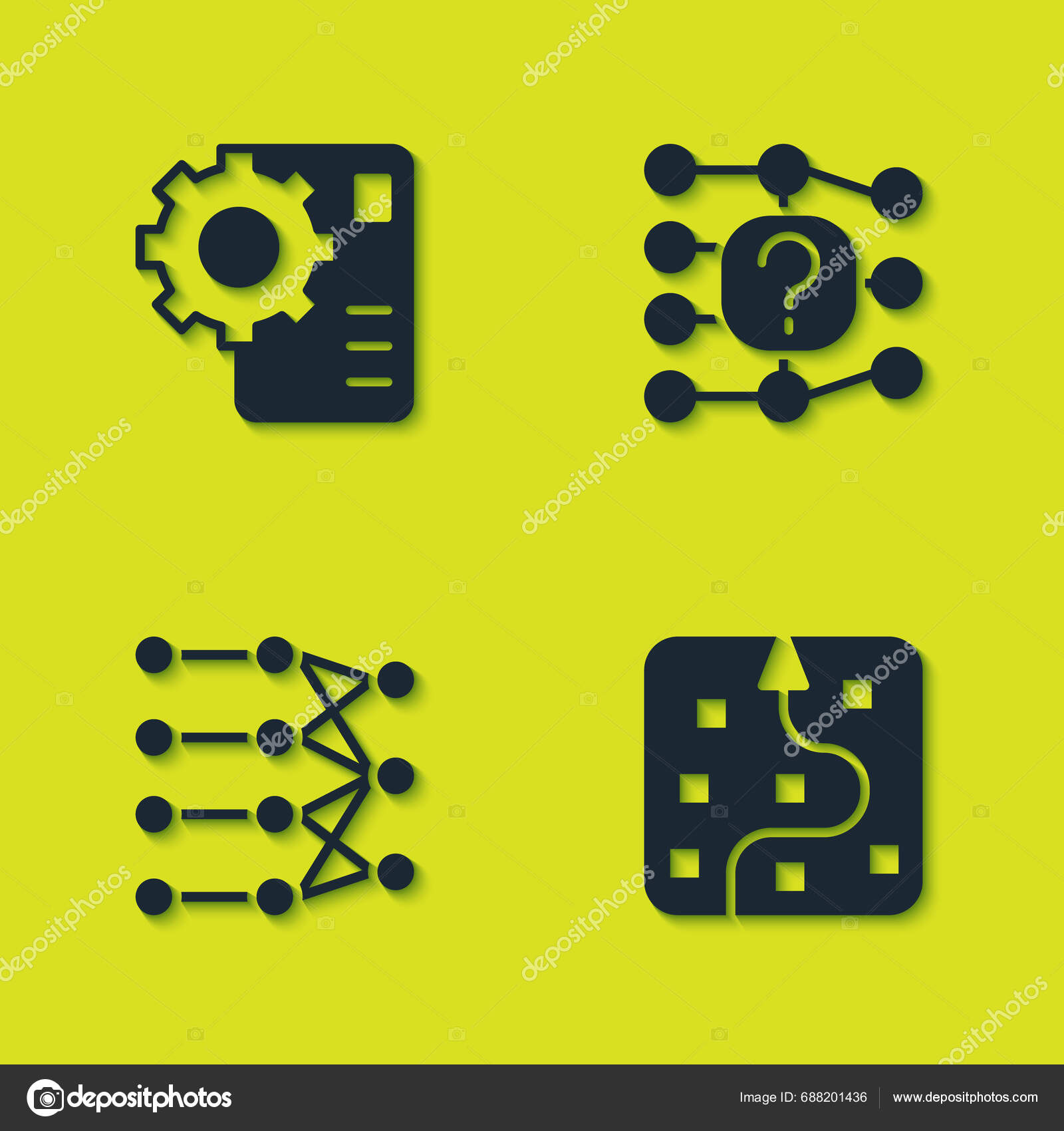 Set Neural Network Icon Vector Stock Vector by ©vectorvalera@gmail.com ...