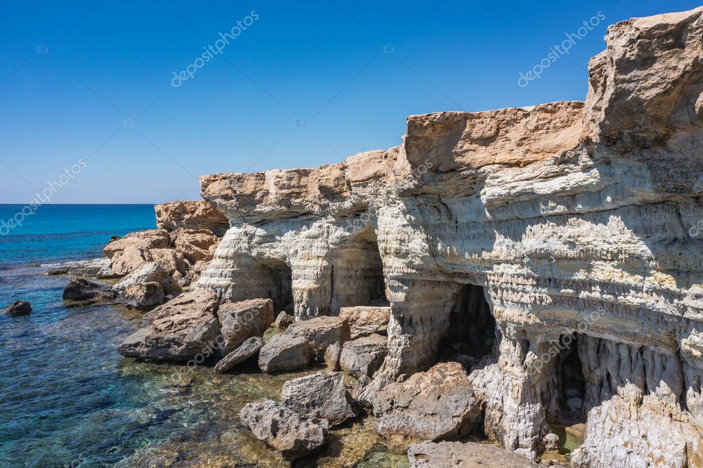 Famous Sea Caves in Cape Greco National Forest Park in Cyprus 2025