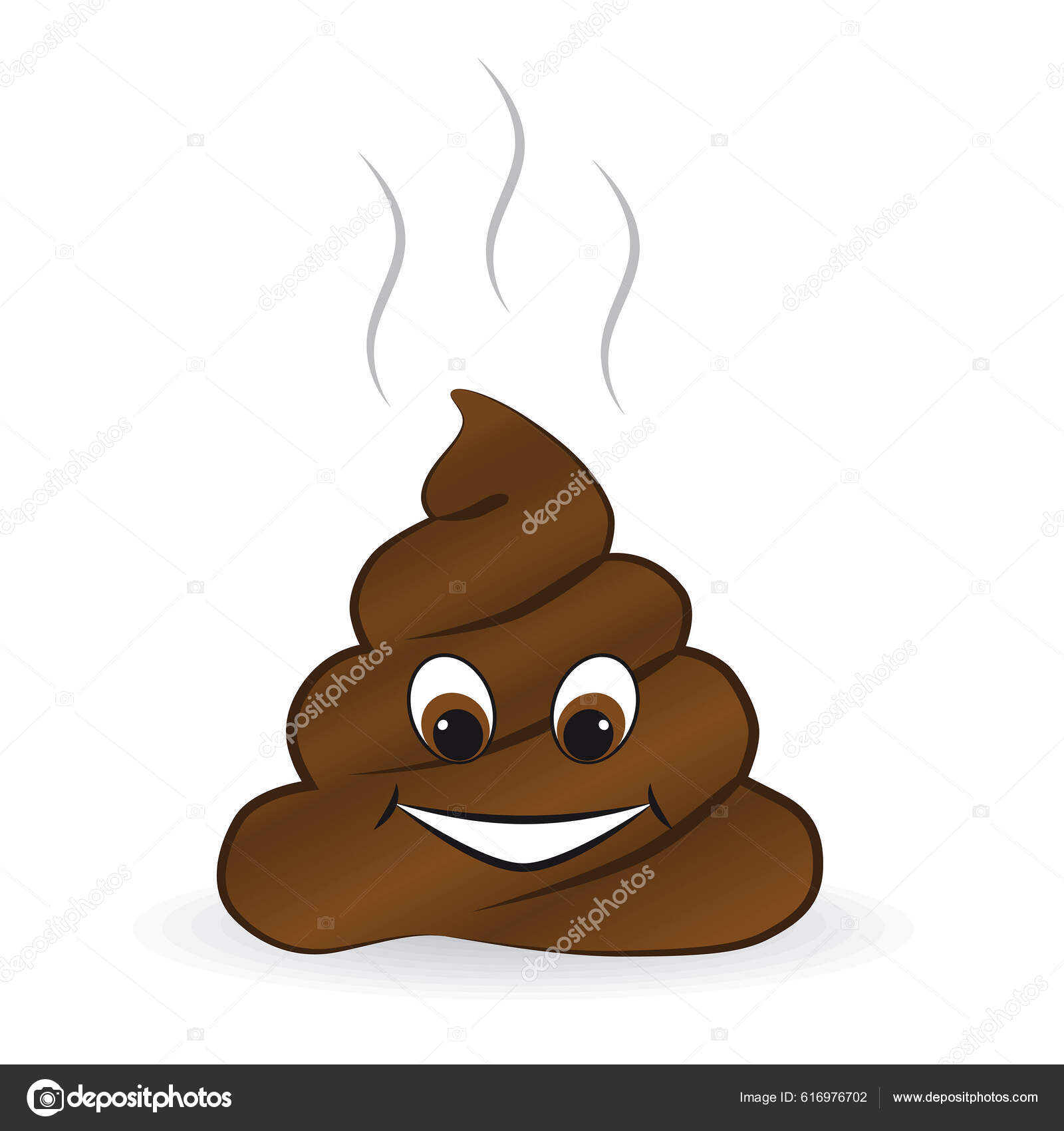Emoticono Poo Emoji Cara Caca Ilustración Vectorial Vector de Stock de ...