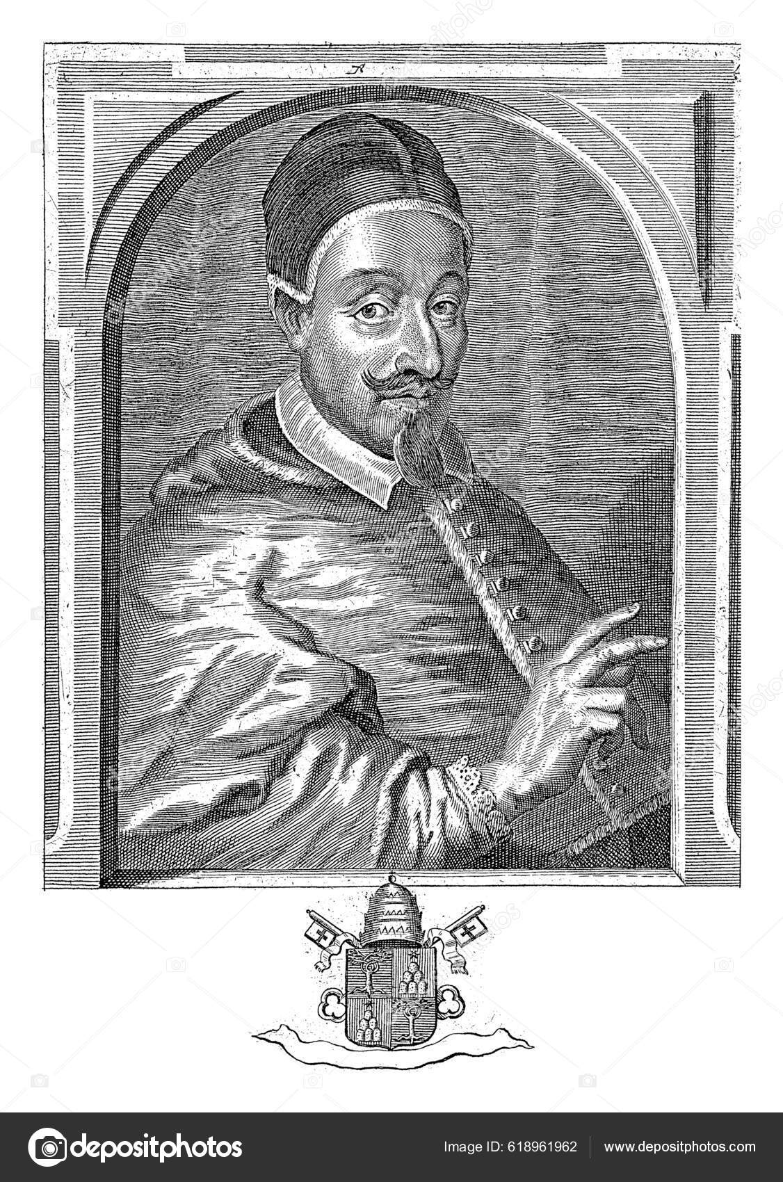 Portrait Pope Alexander Vii Headdressed Camauro Appointed Pope April ...