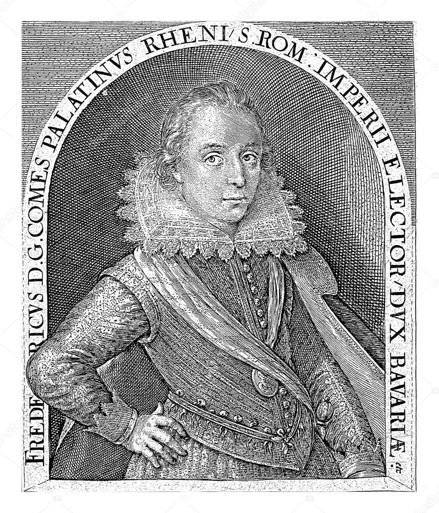 Retrato de Federico V, Elector Palatino, Rey de Bohemia. En la letra de ...