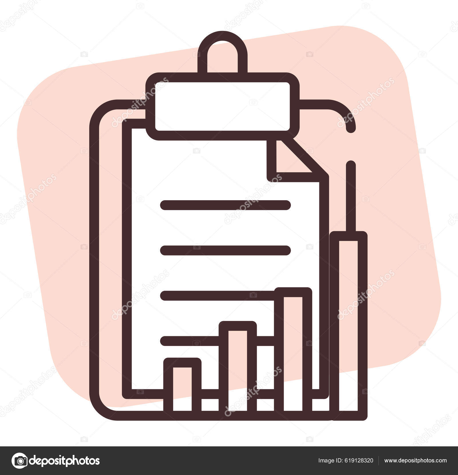 Paper Chart Illustration Icon Vector White Background Stock Vector by ...